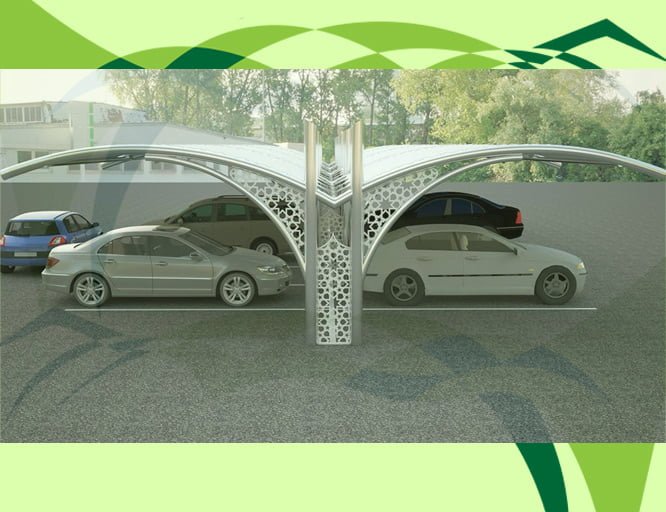 Cobra Car Parking Shade with CNC Laser Design - car parking shade ...
