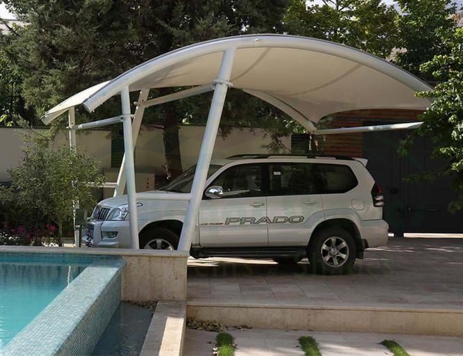 Bottom Support Cantilever Parking Shade - car parking shade suppliers ...